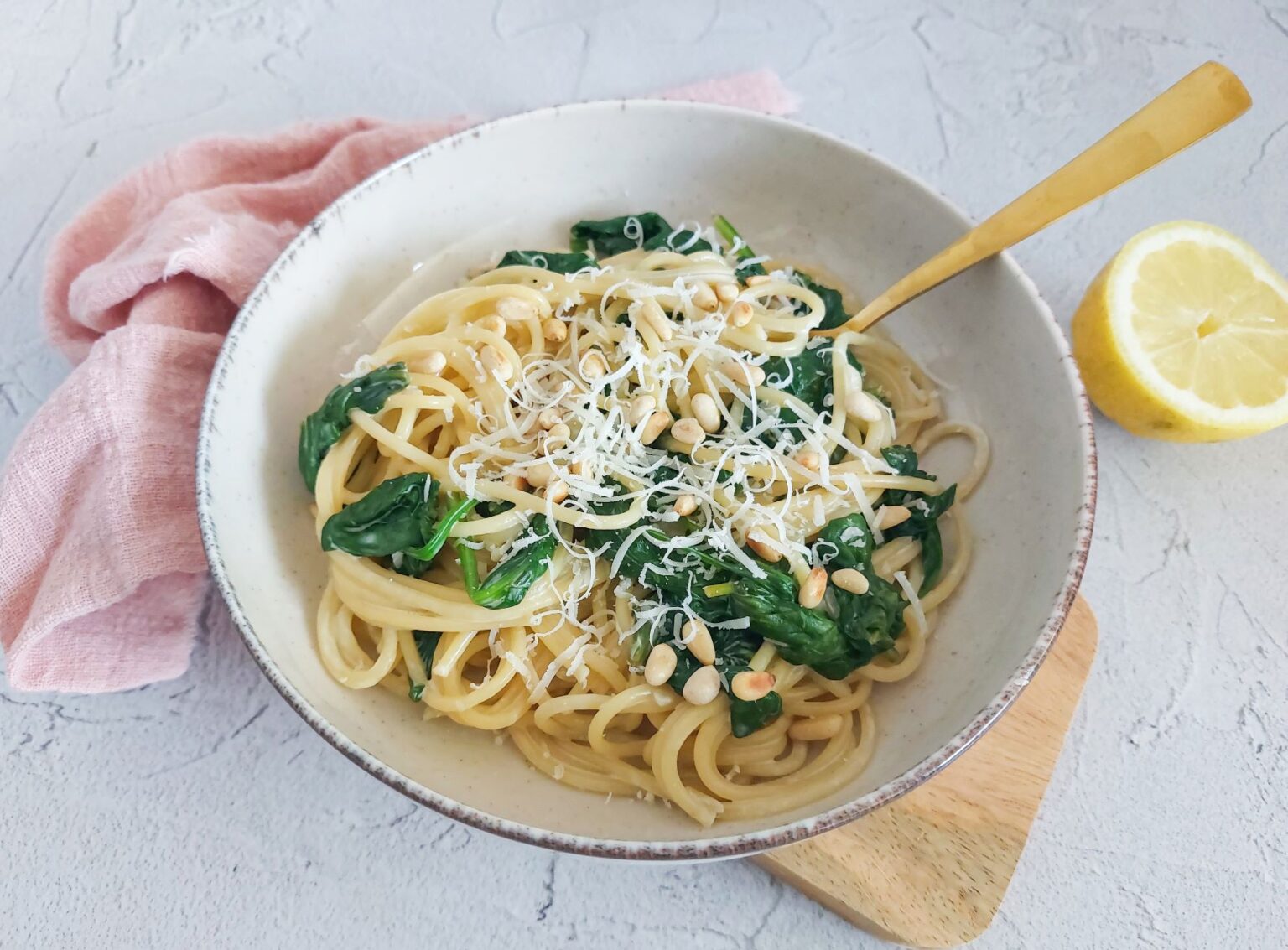 Citroen pasta met spinazie | Koken&Bakken doe je zo
